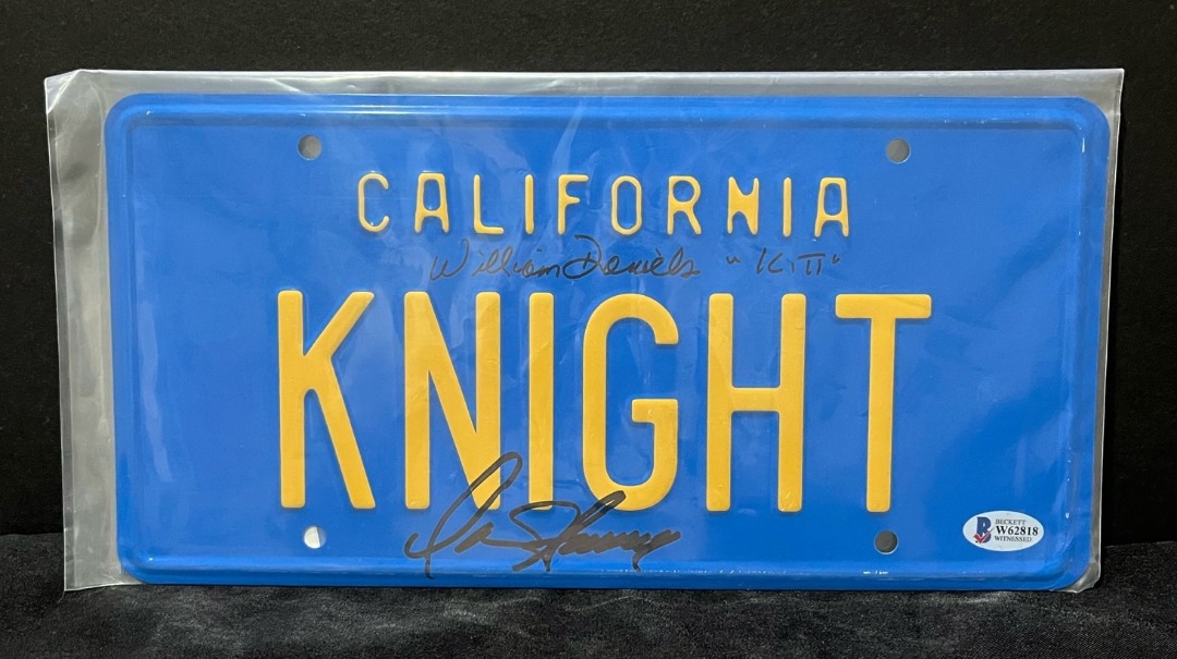 Knight Rider TV Series SIGNED Kitt's License Plate, Hobbies & Toys ...