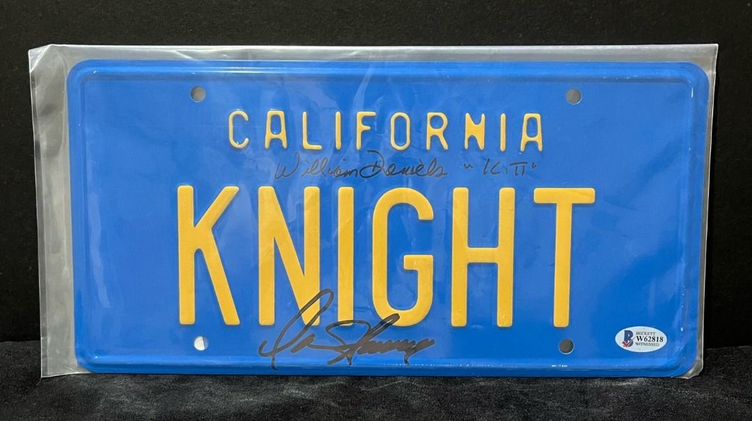 Knight Rider TV Series SIGNED Kitt's License Plate, Hobbies & Toys ...