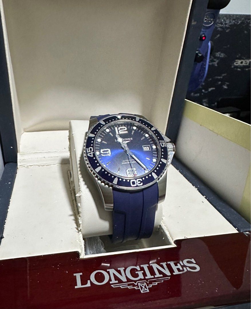 Longines Hydroconquest Blue, Luxury, Watches on Carousell