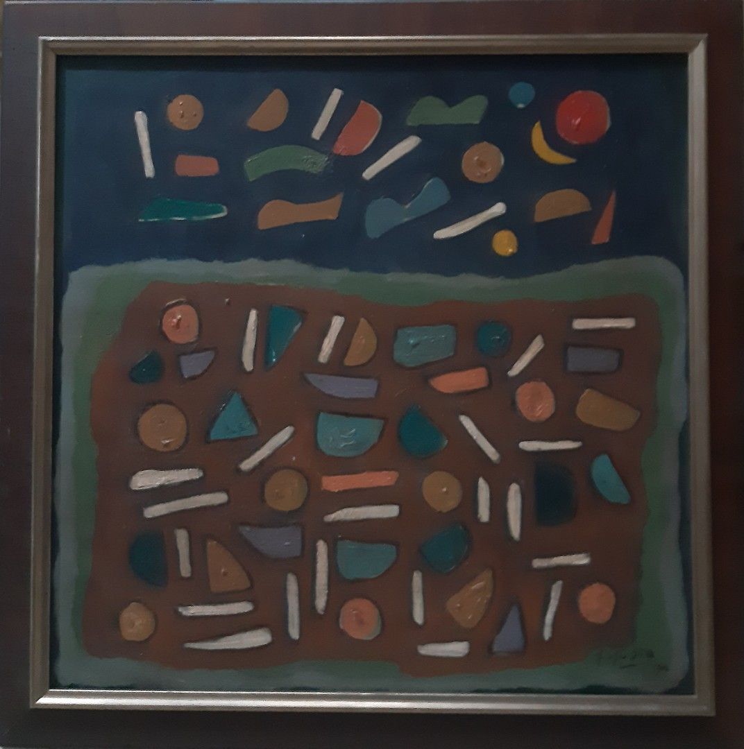 Lukisan Fajar Sidik 1990, oil on canvas, 60 x 60 cm, Desain & Kerajinan ...