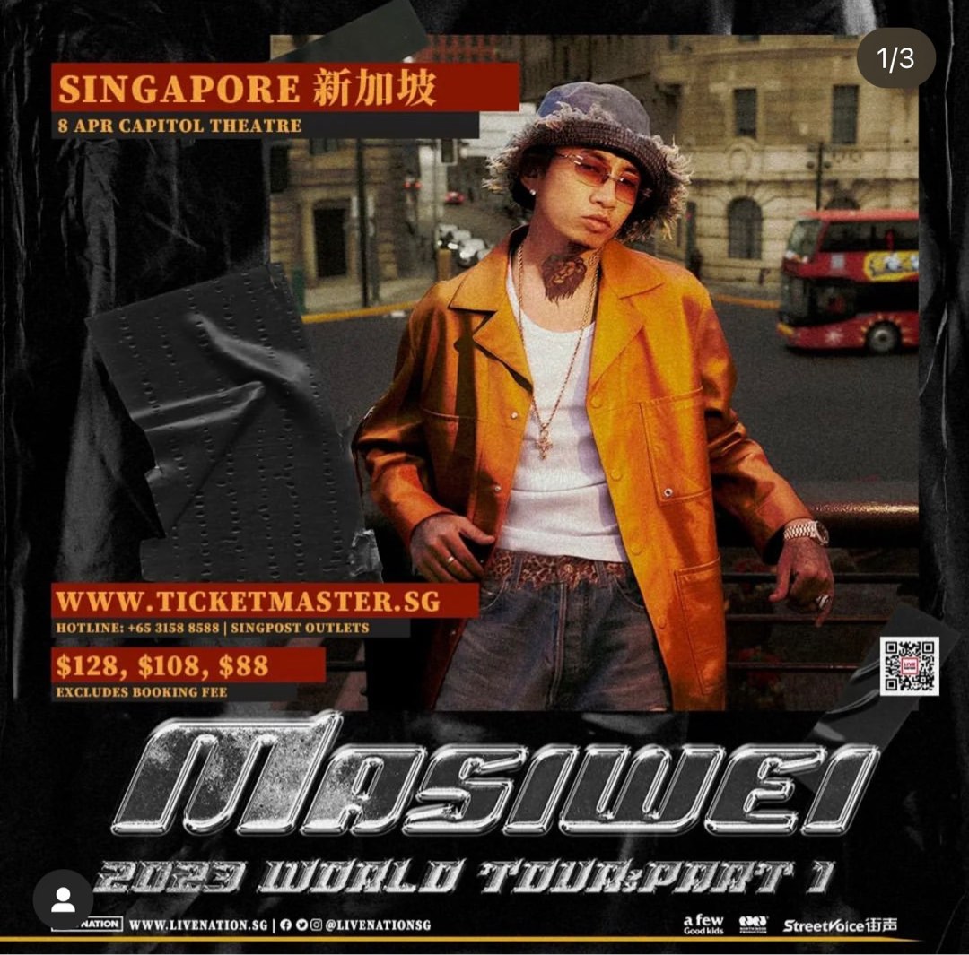 Masiwei World Tour 2023 Cat2 Tickets, Tickets & Vouchers, Event Tickets ...