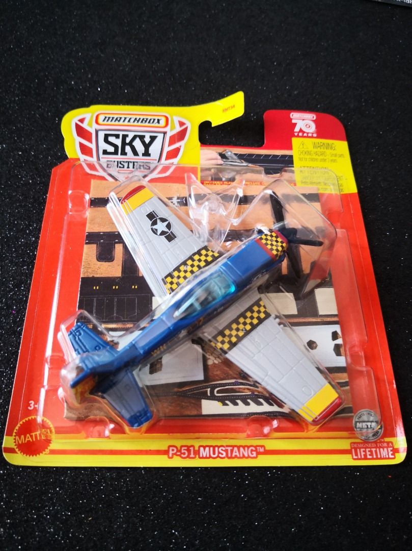 Matchbox P-51 Mustang MBX Sky Busters Blue, Hobbies & Toys, Toys & Games on Carousell