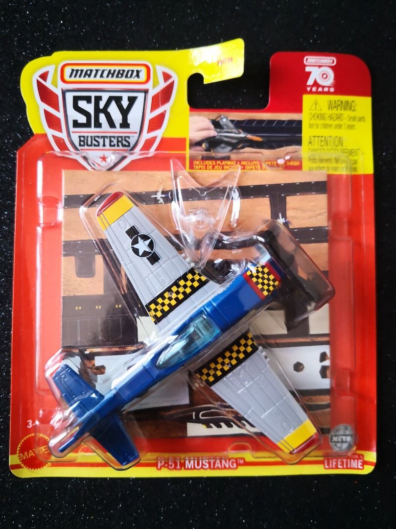 Matchbox P-51 Mustang MBX Sky Busters Blue, Hobbies & Toys, Toys ...