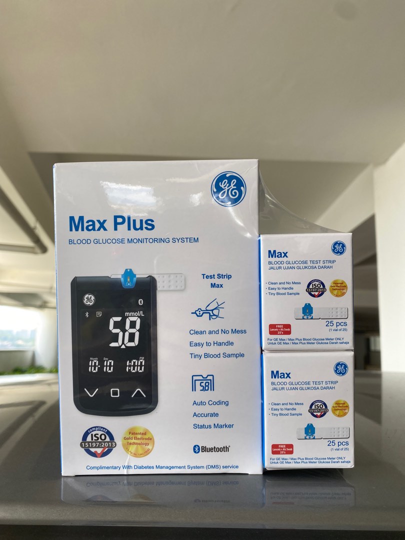 MAX PLUS Blood Glucose monitoring, Health & Nutrition, Health Monitors ...