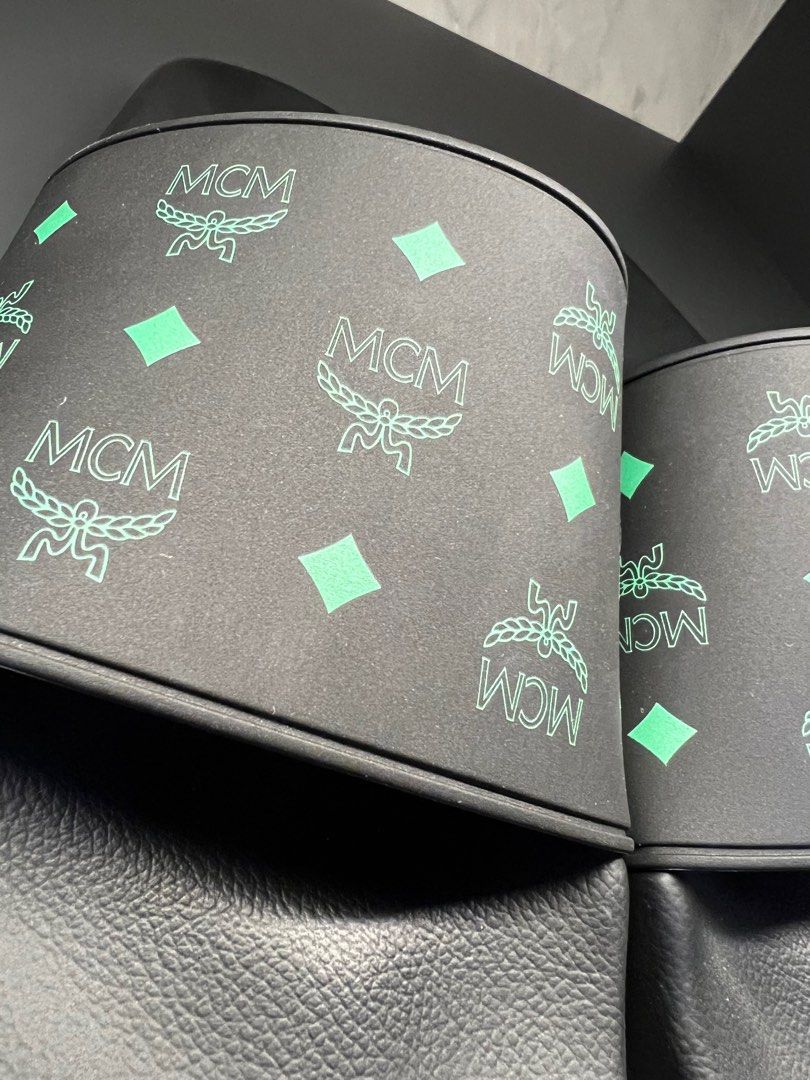 MCM Green Color Splash Monogram Print, Men's Fashion, Footwear ...