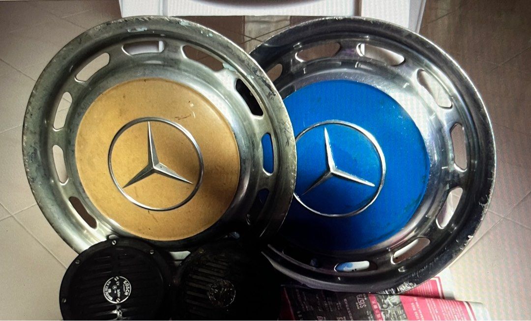 Merc bus wheel cover, Car Accessories, Tyres & Rims on Carousell