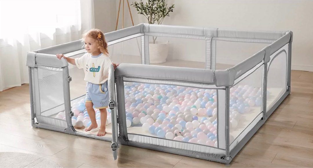 Mesh Resfor Baby Playpen with Gate (1.5mx2m), Babies & Kids, Baby ...