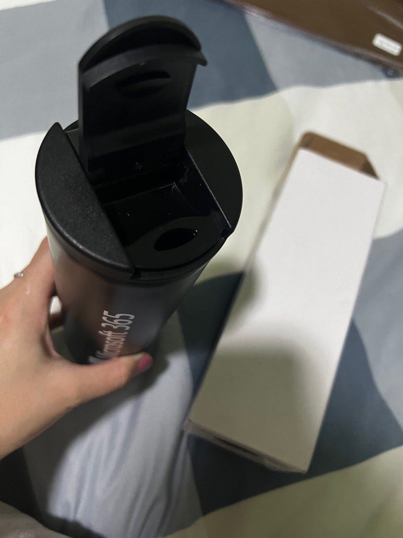 Microsoft 365 black water bottle flask, Furniture & Home Living ...