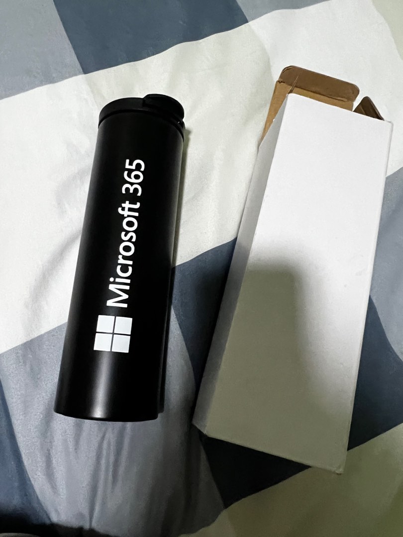 Microsoft 365 black water bottle flask, Furniture & Home Living ...