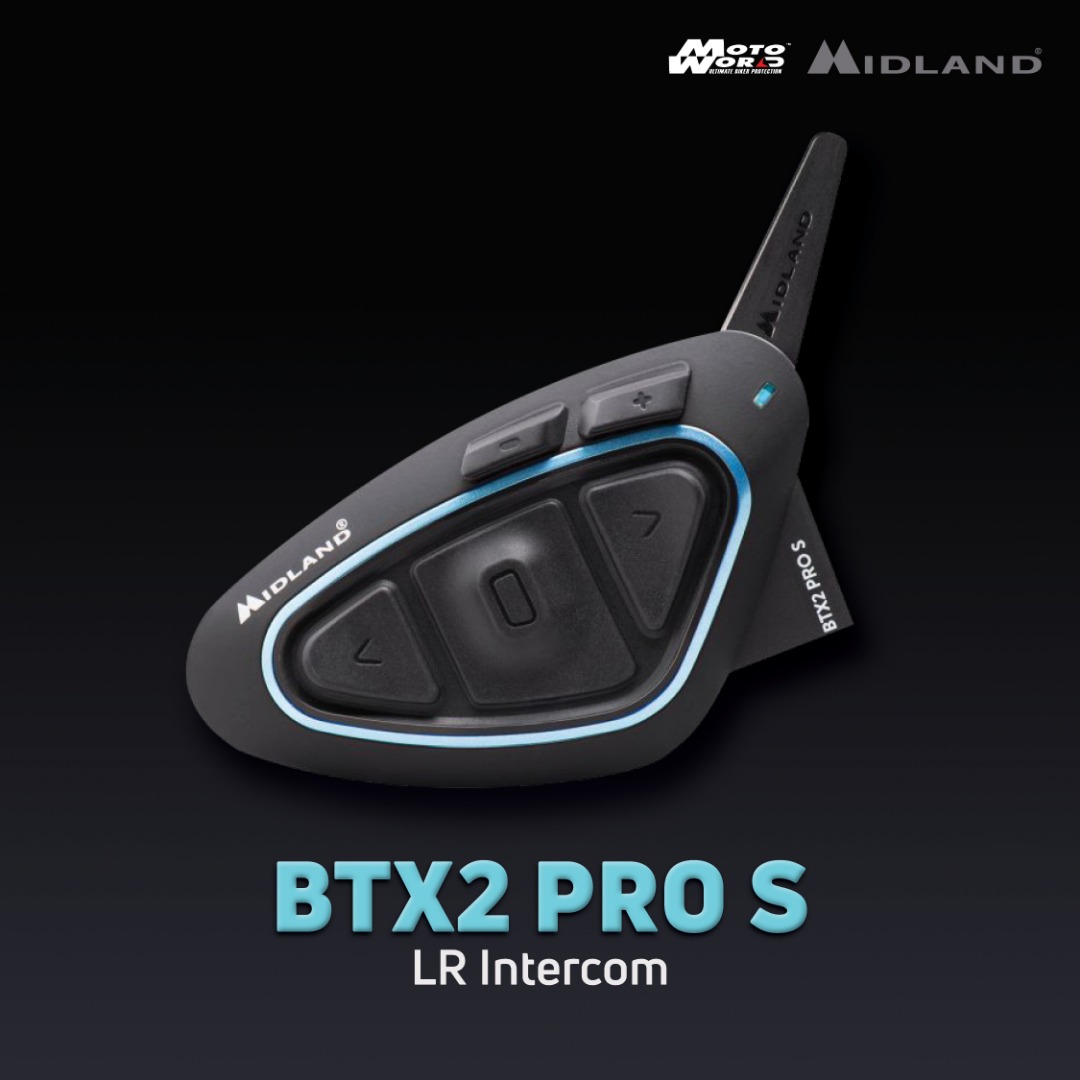 Midland BTX2 Pro S LR Intercom Motorcycle Helmet Bluetooth (Open ...