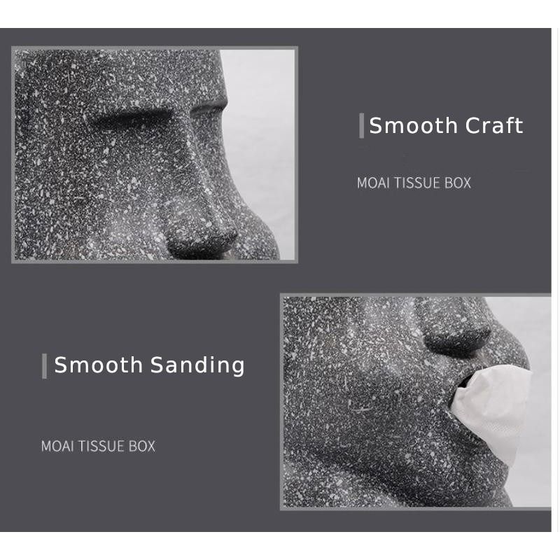 Moai Easter Island Stone Tissue Box, Furniture & Home Living ...