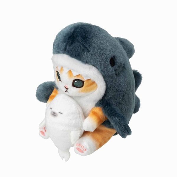 Mofusand Nyanko Cat Watching Desktop Hikkake Plush - Shark Cat Samenyan ...