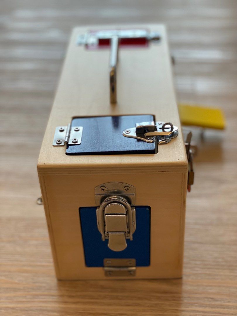 Montessori Wooden Locks and Latches Box, Hobbies & Toys, Toys & Games ...