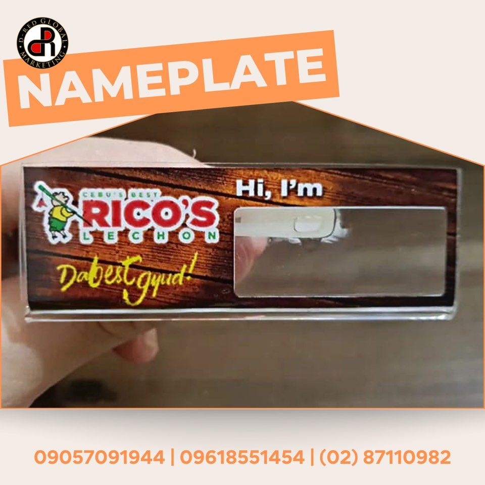 Nameplate custom nameplate pin type magnetic on Carousell