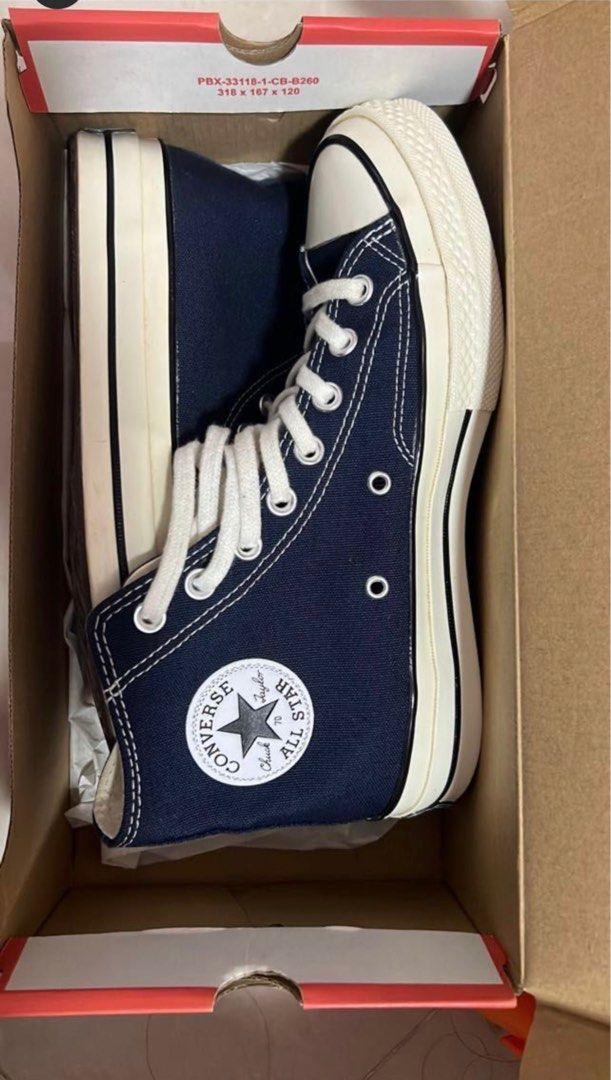 Navy Blue Converse Chuck Taylor, Men's Fashion, Footwear, Sneakers on ...