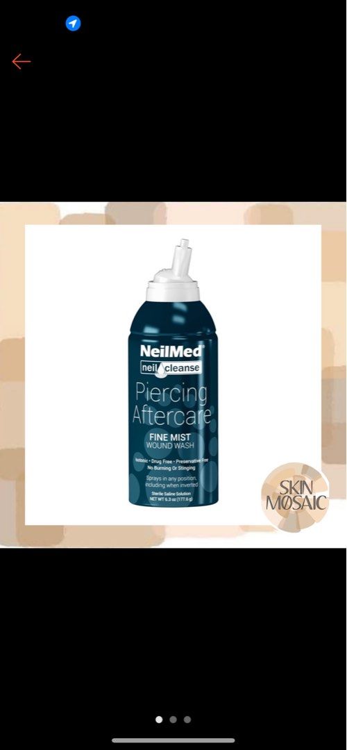 NeilMed Piercing Aftercare Fine Mist - Sodium Chloride Solution Spray ...