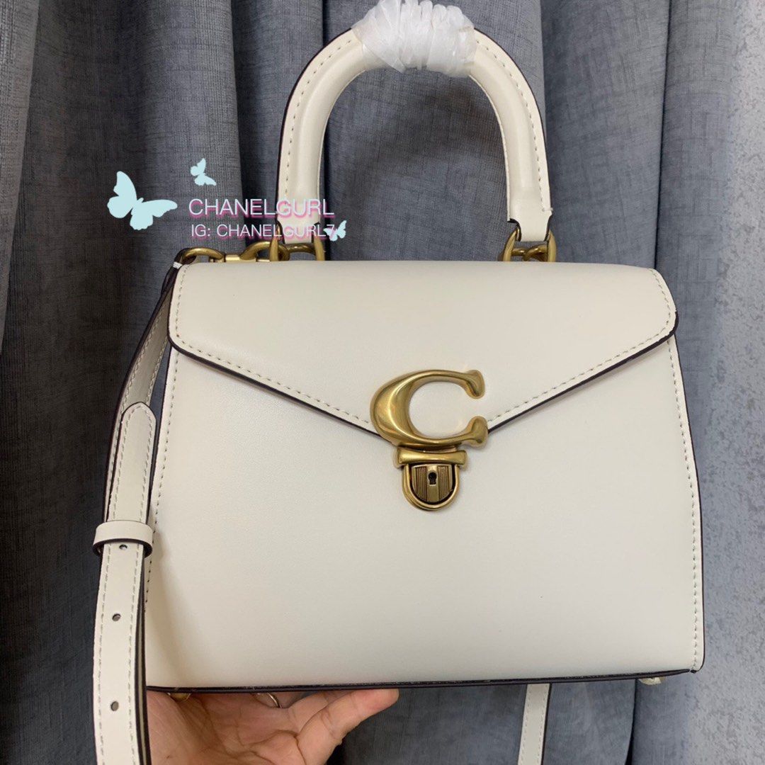 New Coach Sammy Top Handle Satchel white with Crossbody strap, Women's ...