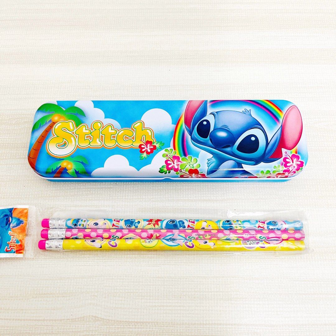 New Disney Stitch Pencil Iron Case Box & Pencil, Hobbies & Toys ...