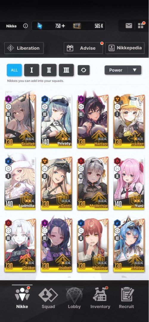 [Nikke] lvl 112 40.8K cp with 35 SSR | 5 Pilgrims | Makima & Power ...