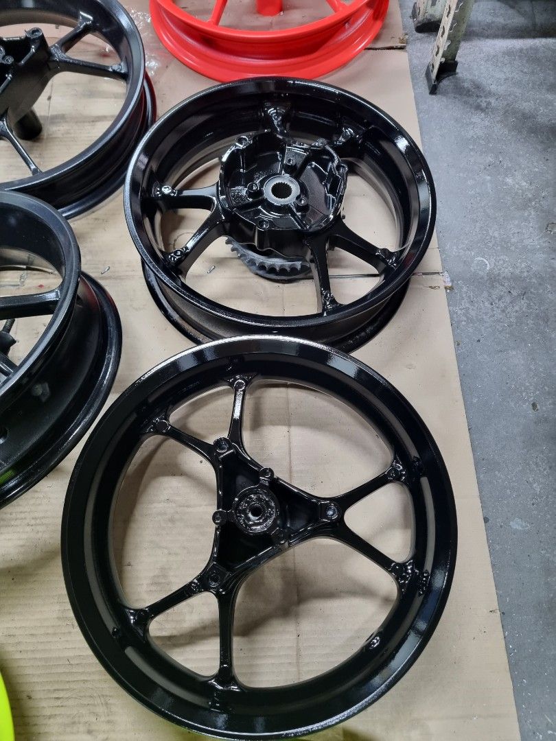 NMAX V2 Gloss Black Rims, Motorcycles, Motorcycle Accessories on Carousell