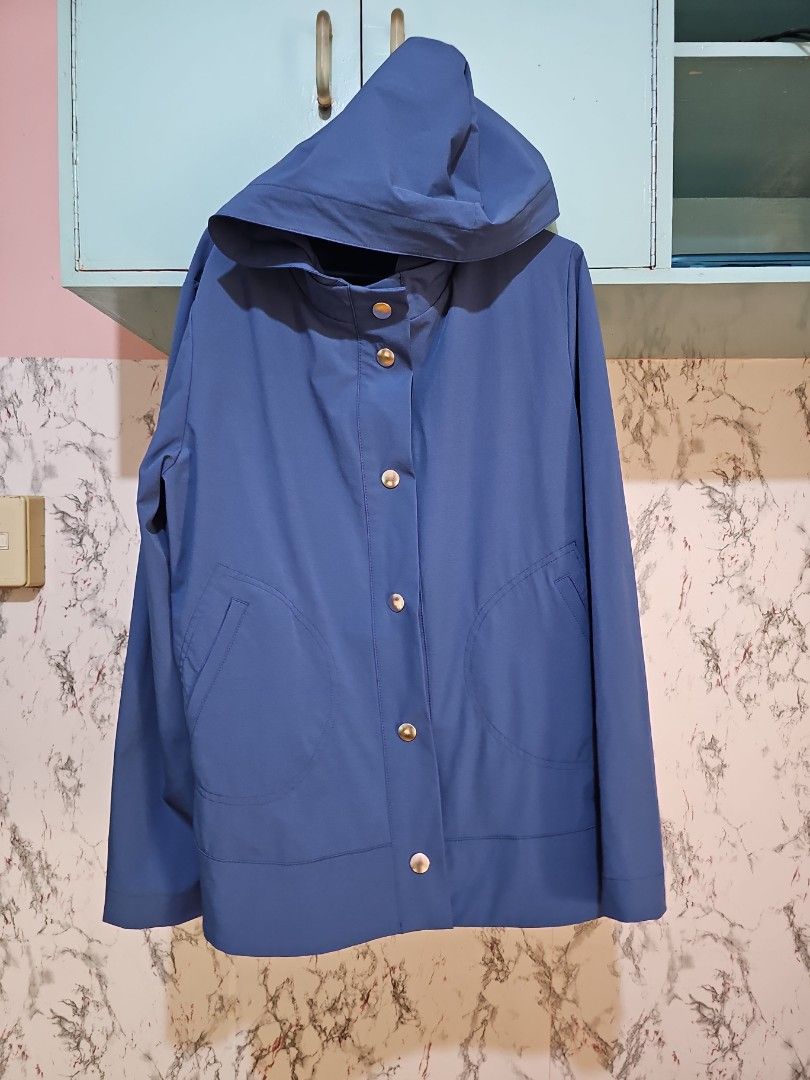 Noa-Ge Sophisticated Nylon Snap Button Hoodie Jacket, Women's Fashion ...