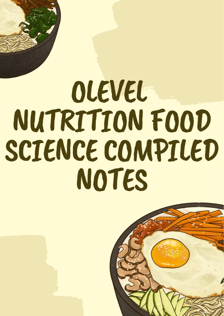 olevel nutrition food science compiled notes, Hobbies & Toys, Books ...