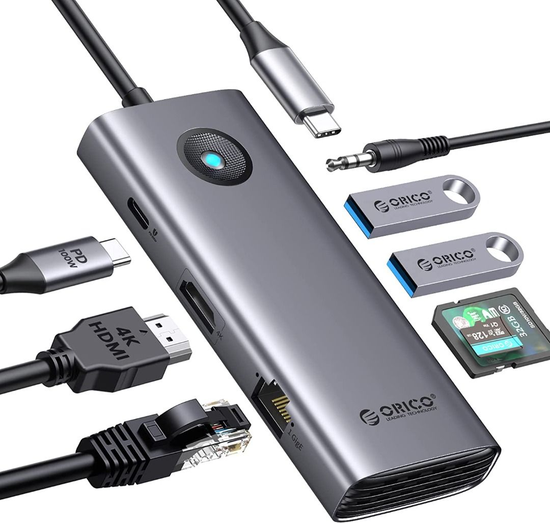 ORICO 10 in 1 Laptop USB C Docking Station Dual Monitor with HDMI 4K ...