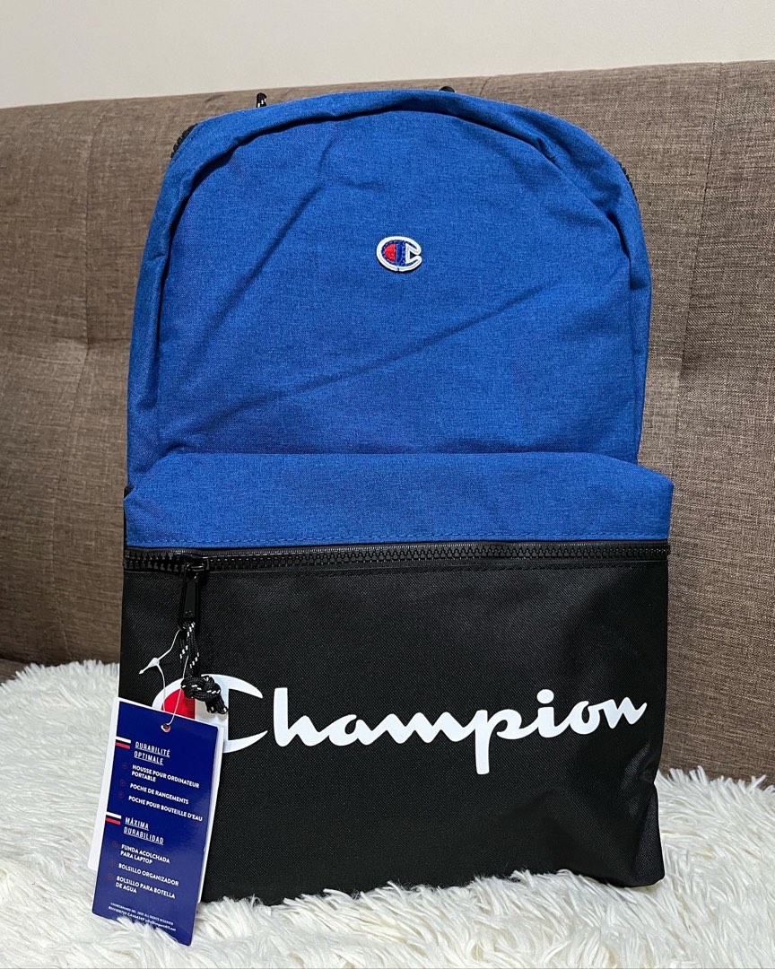 Original Champion Blue backpack Bag, Men's Fashion, Bags, Backpacks on ...