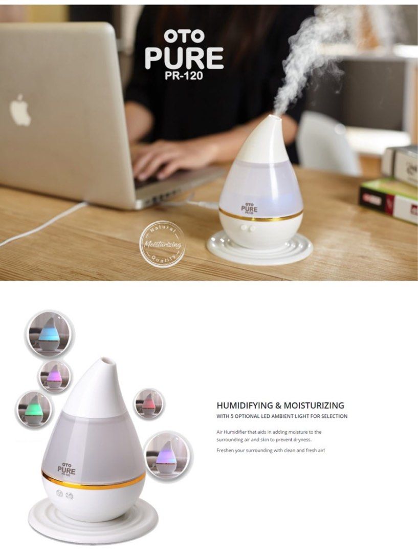 OTO Pure PR-120 humidifier + diffuser, Furniture & Home Living, Home Fragrance on Carousell