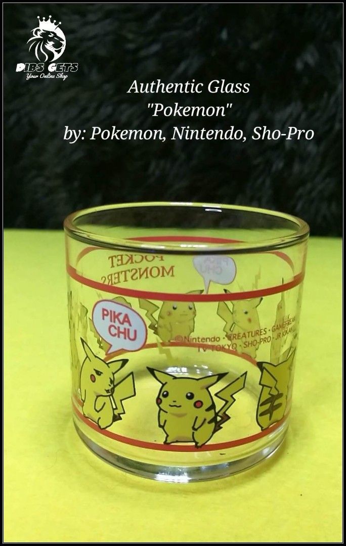 Pikachu, Authentic Glass on Carousell