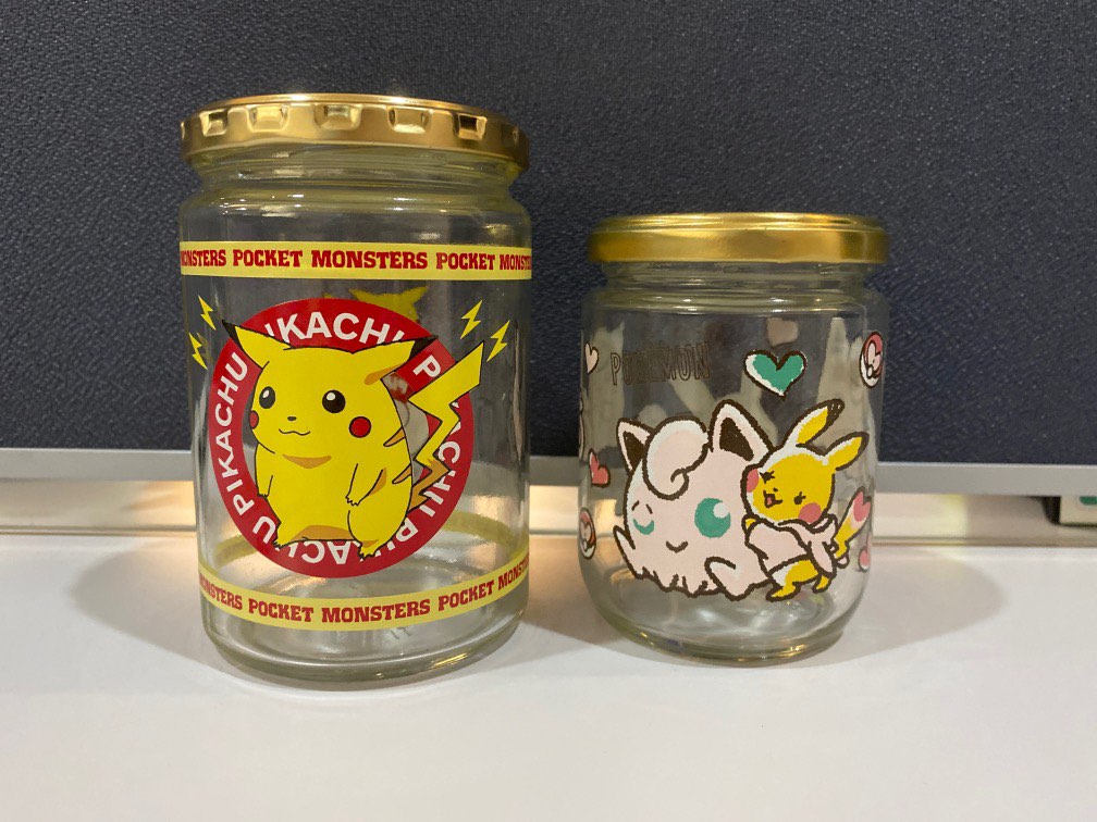 Pokémon Pikachu glass jar x2, Hobbies & Toys, Collectibles ...