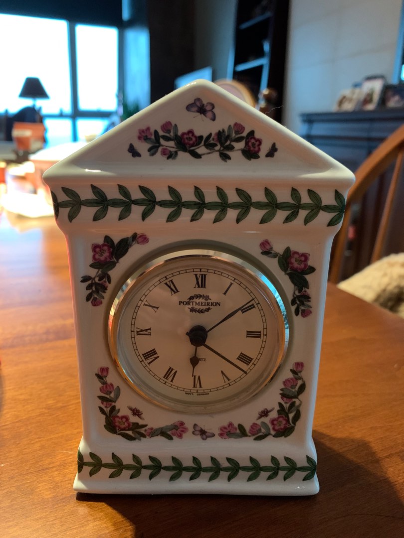 Portmeirion Vintage Accents Botanical Floral Desk Clock (England ...