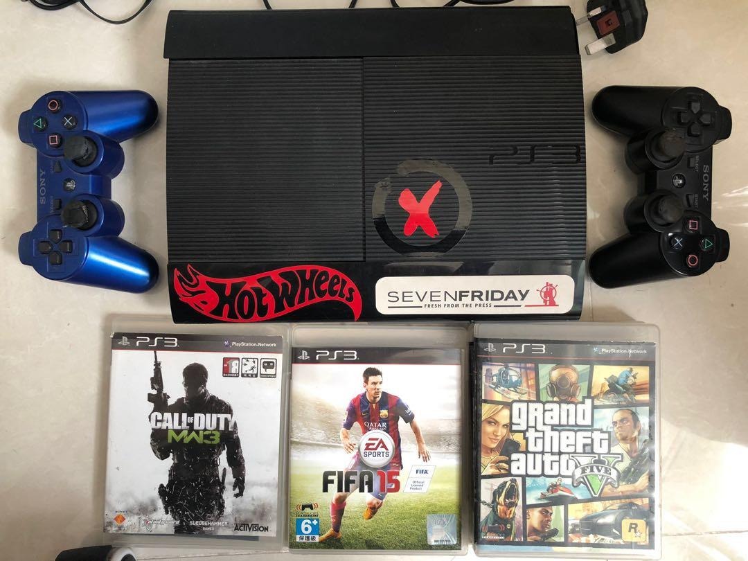 PS3 Super Slim 500GB + 2 controllers & games, Video Gaming, Video Game ...