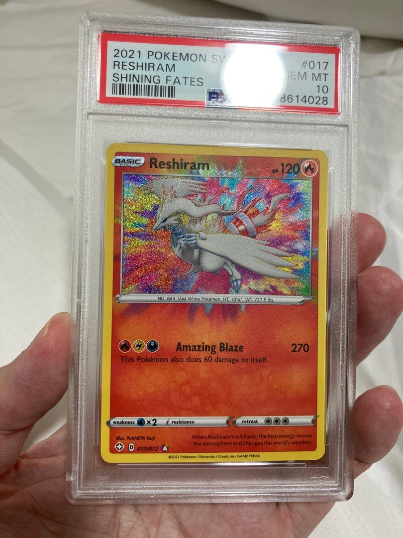 PSA 10 Reshiram Amazing rare shining dates Pokemon card gem mint ...