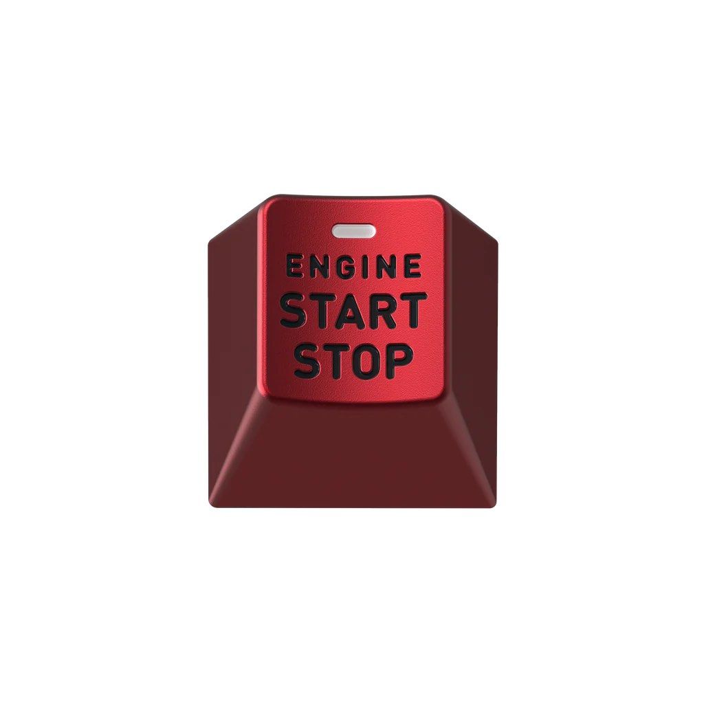 Push-to-start RAMA Artisan Aluminum Keycap (GMK Redline), 電腦＆科技, 電腦周邊及配件, 電腦鍵盤及相關產品 - Carousell