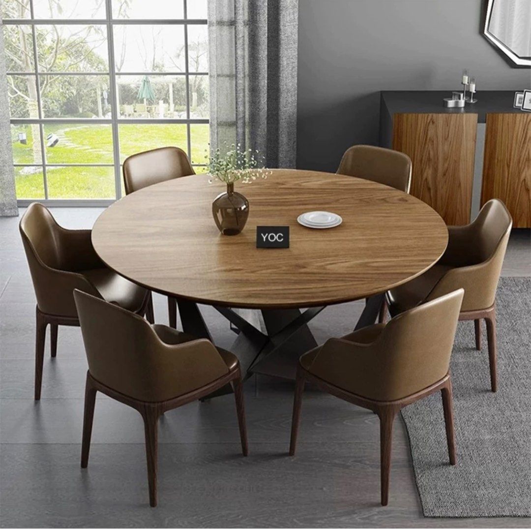 QUAD Leather Dining Chairs, Furniture & Home Living, Furniture, Chairs ...