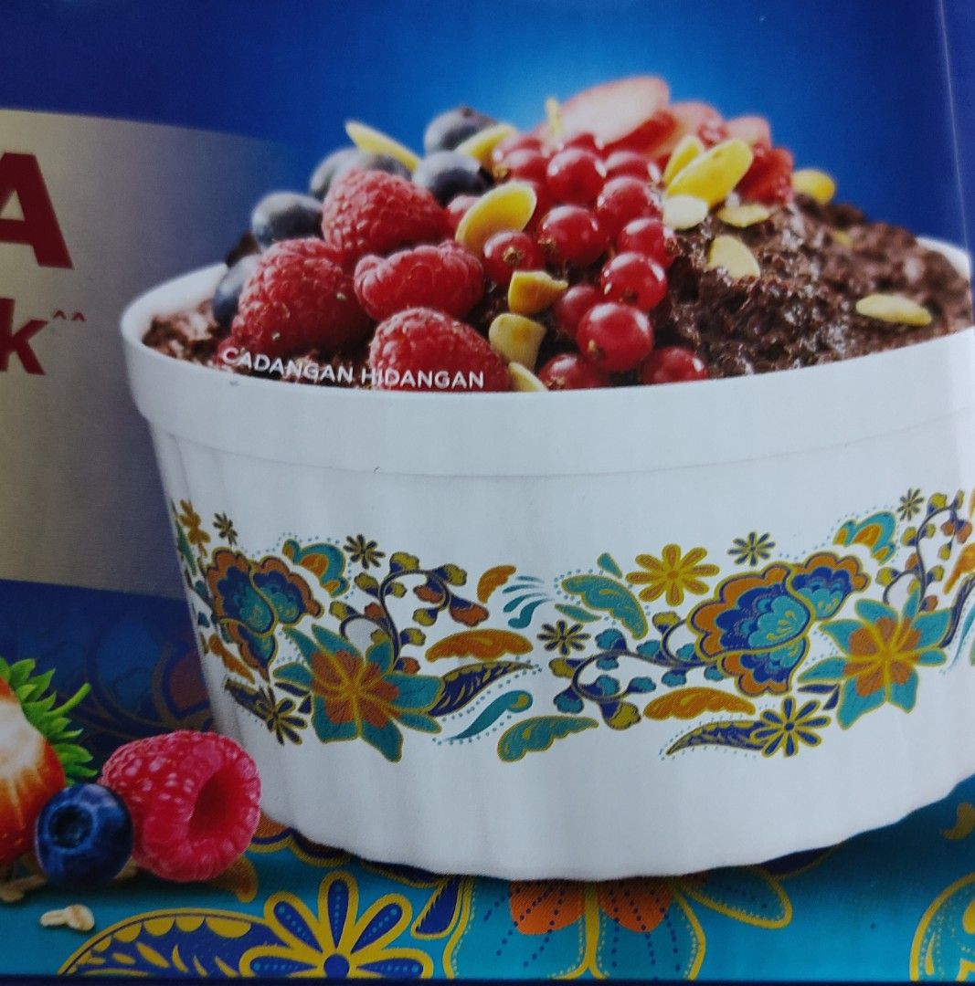 Quaker Oats Limited Edition Batik Motif Ceramic Bowl, Furniture & Home ...