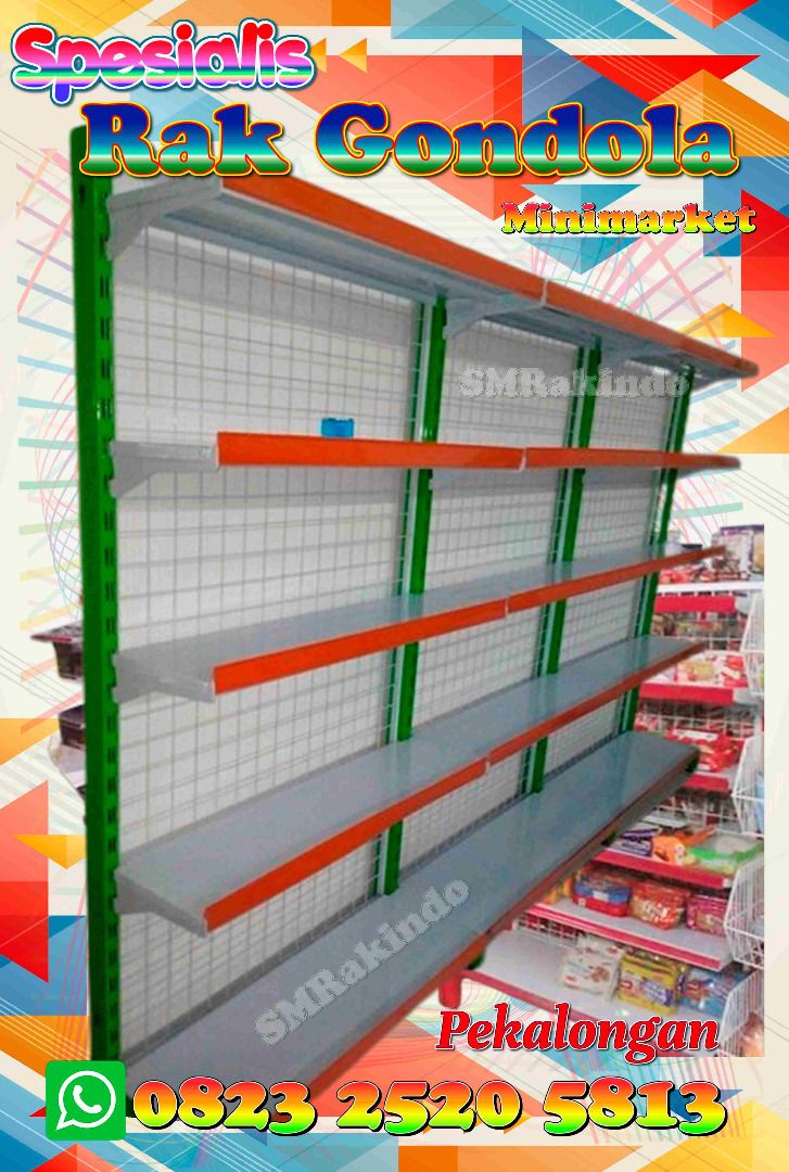 Rak Gondola Supermarket, Rak Toko Modern Comal, Backwall Rokok ...