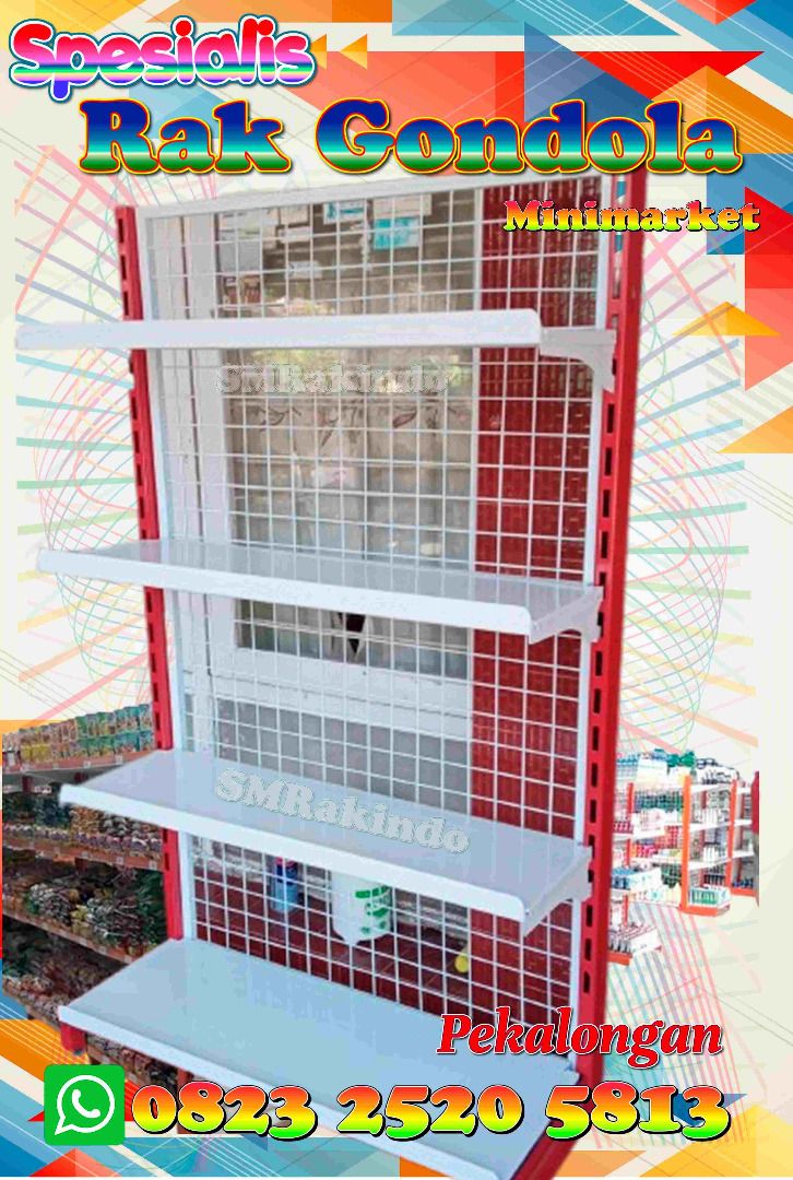 Rak Gondola Supermarket, Rak Toko Modern Comal, Backwall Rokok ...