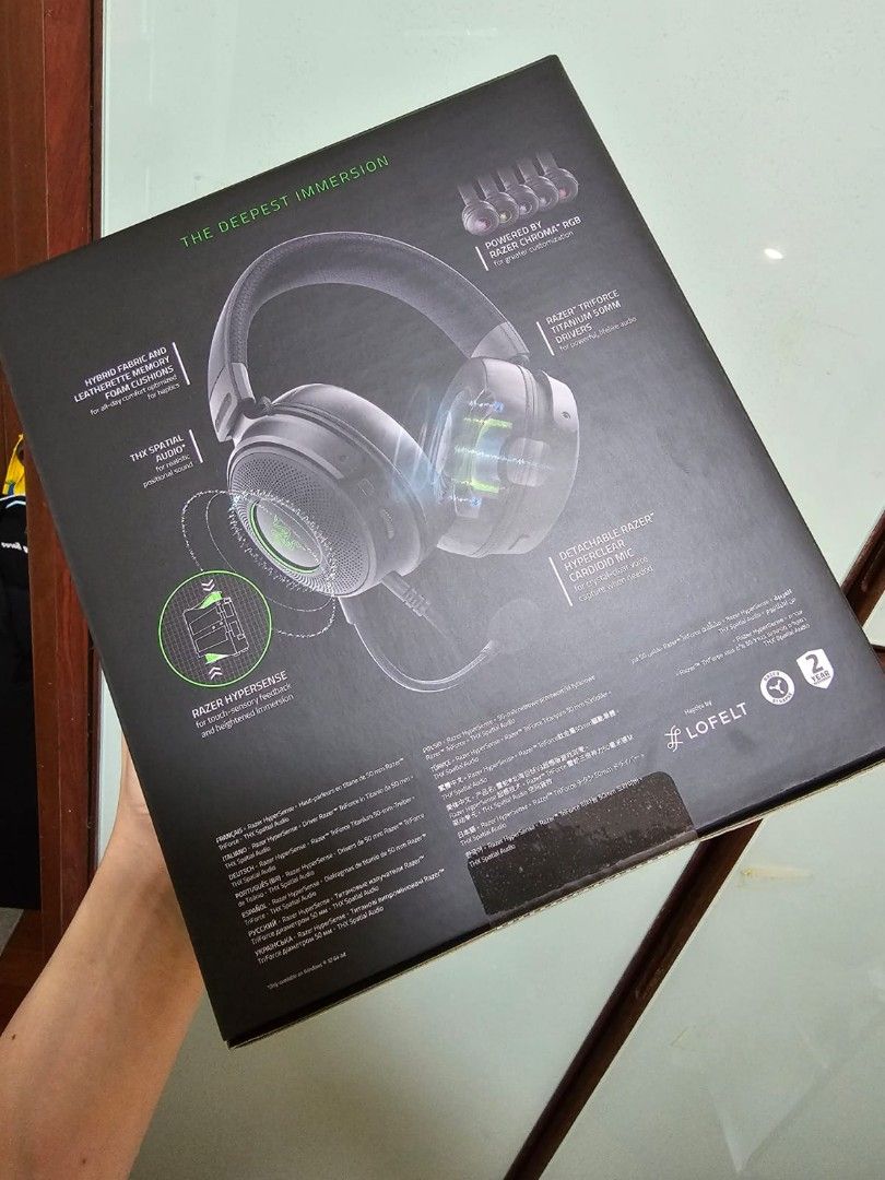 Razer Kraken V3 Hypersense, Audio, Headphones & Headsets on Carousell