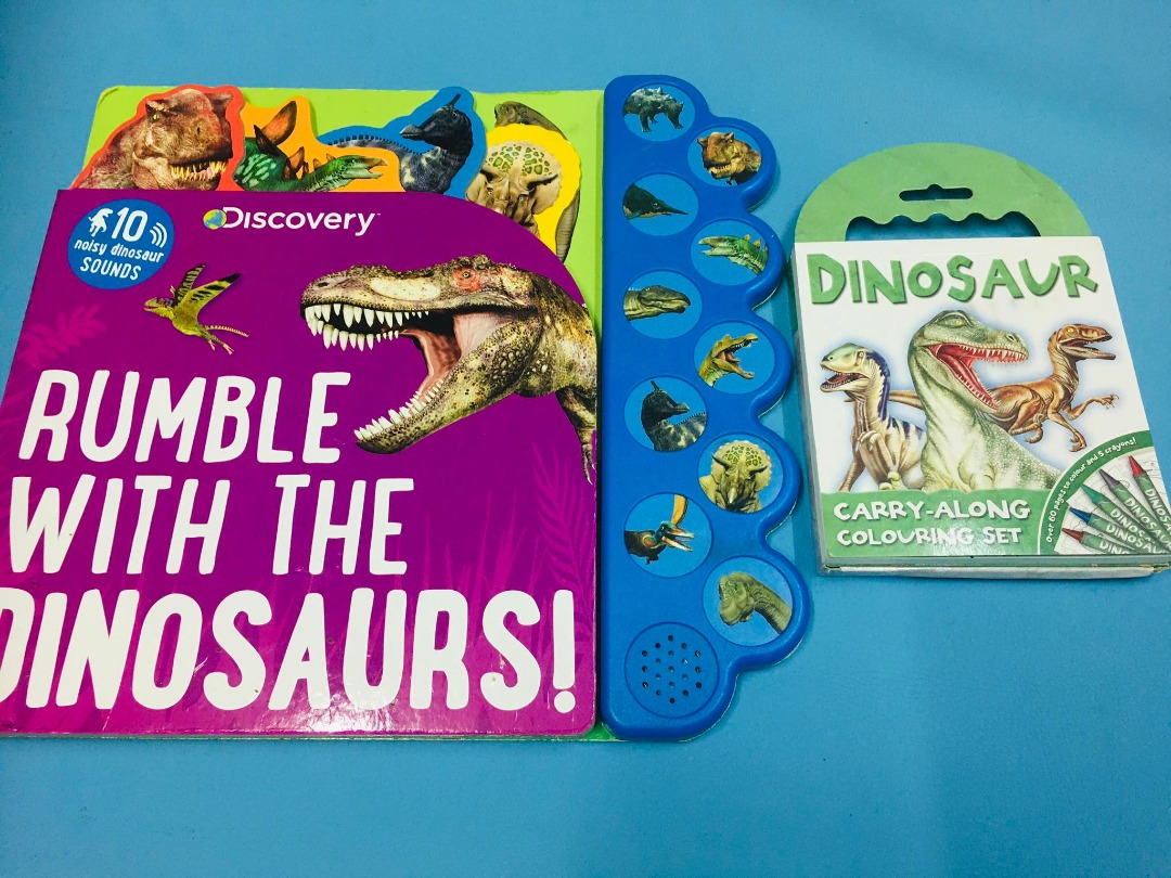Rumble With Dinosaurs Interactive Sound Book Bundle on Carousell