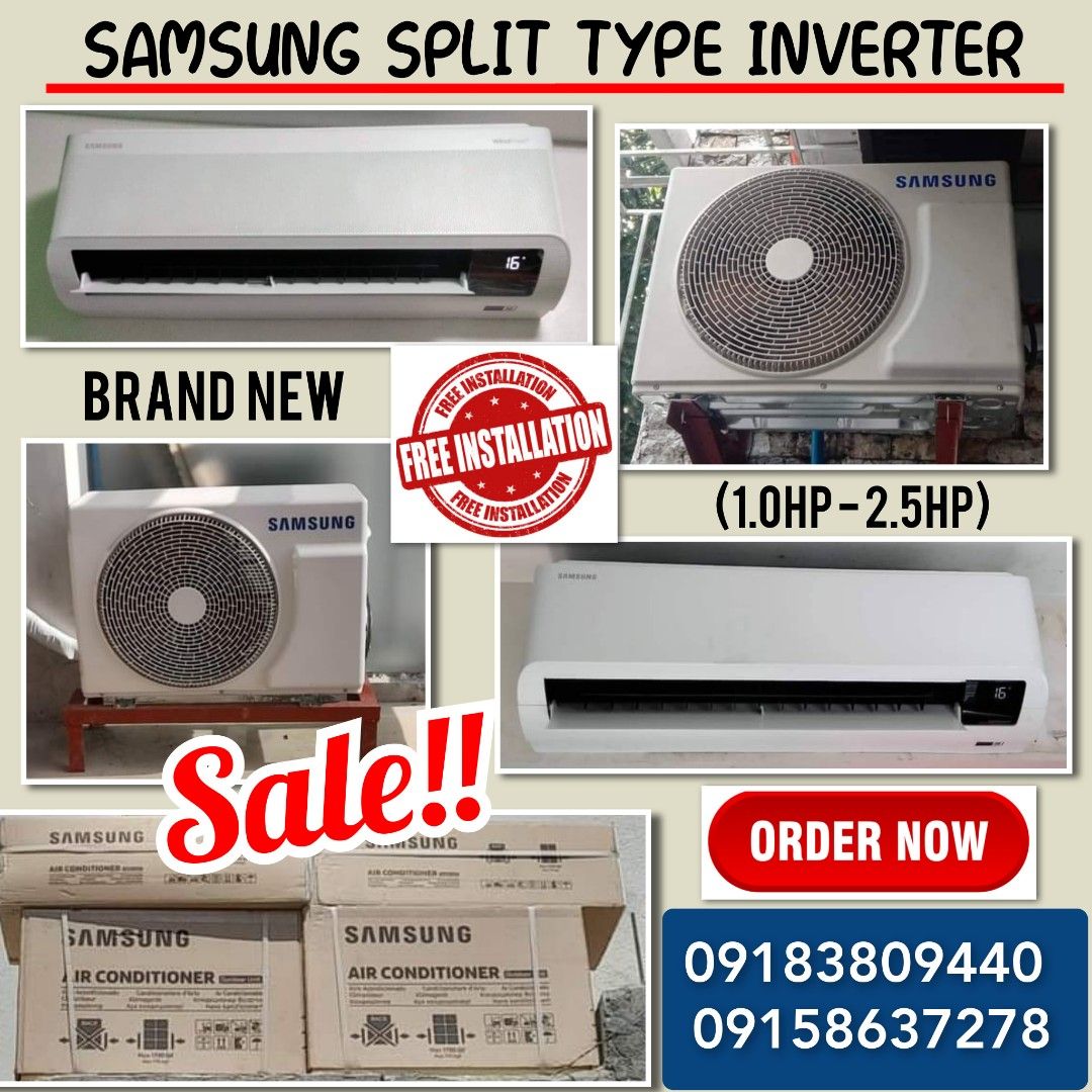Samsung Split Type Inverter Aircon, TV & Home Appliances, Air ...