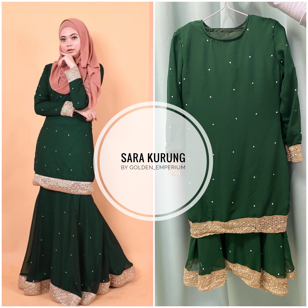 Sara Kurung by Golden Premium, Women's Fashion, Muslimah Fashion, Baju ...