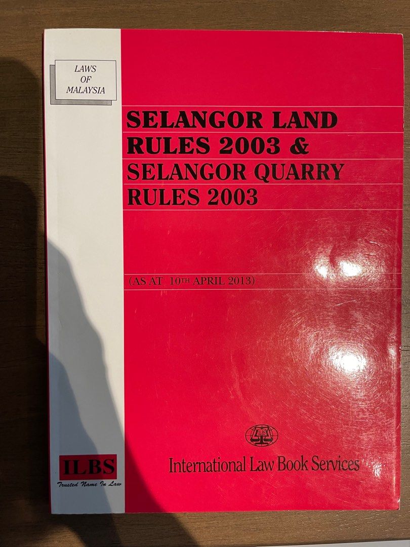Selangor Land Rules 2003 & Selangor Quarry Rules 2003, Hobbies & Toys ...