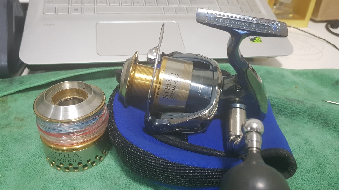 Shimano Stella SW 8000HG Spinning Reel, Sports Equipment, Fishing on ...