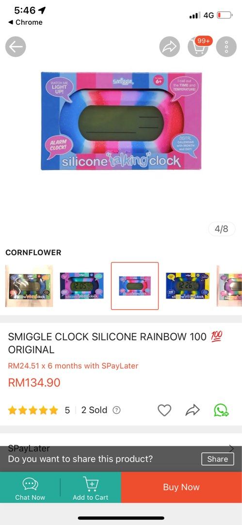 Smiggle Alarm Clock, Furniture & Home Living, Home Decor, Clocks on ...