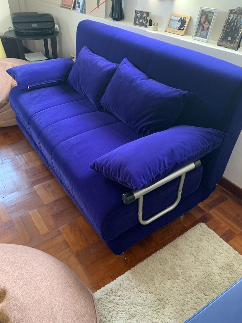 Sofa Bed 150cm X 180cm (as bed) / 150cm X 77cm (as sofa), Furniture ...