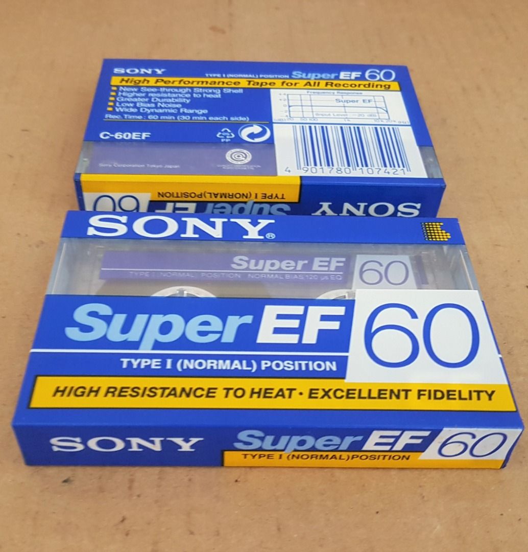 Rare SONY C-60EF Audio Cassette Tape, New in original SONY sealed ...