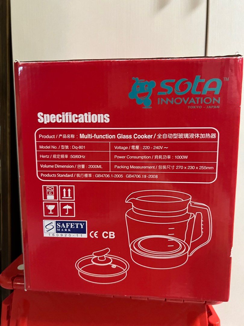SOTA Innovation Multi-function Glass cooker, TV & Home Appliances ...