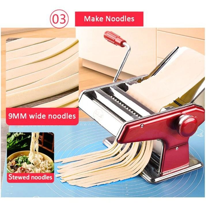 Stainless Steel Manual Noodle Maker Hand Operated Spaghetti Pasta ...